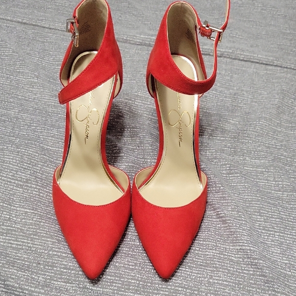 Jessica Simpson | Shoes | Jessica Simpson Red Pointed Toe Heels | Poshmark